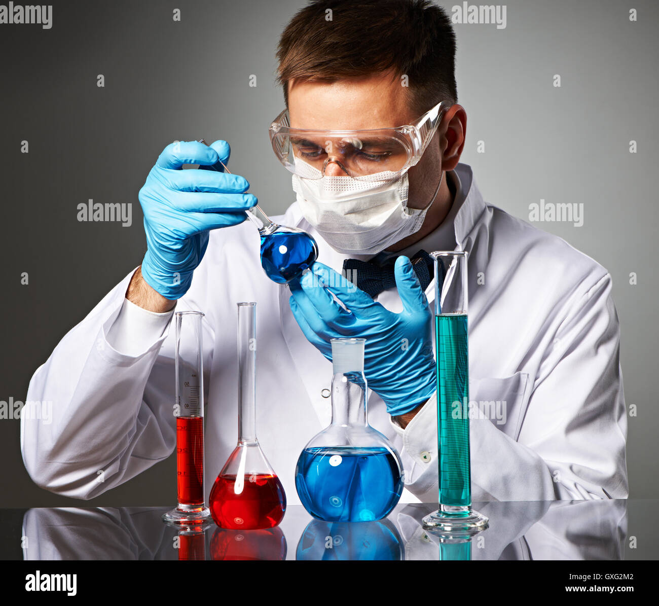 Scientist at laboratory Stock Photo - Alamy