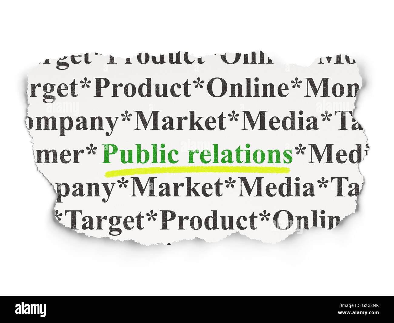 Advertising concept: Public Relations on Paper background Stock Photo ...