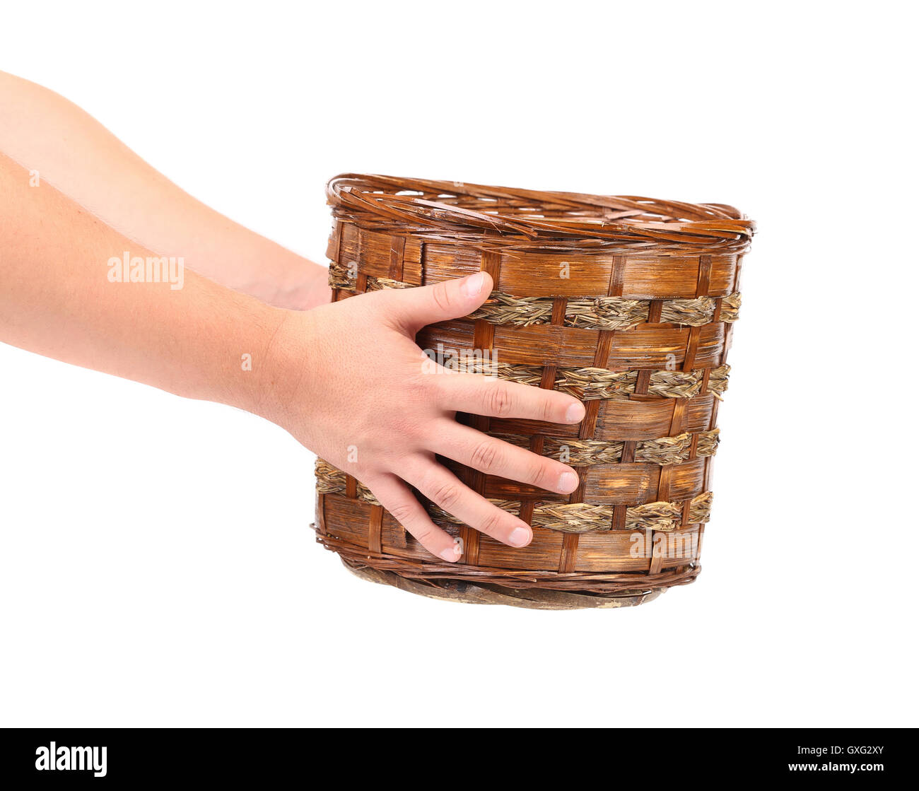 Vintage weave wicker basket Stock Photo - Alamy