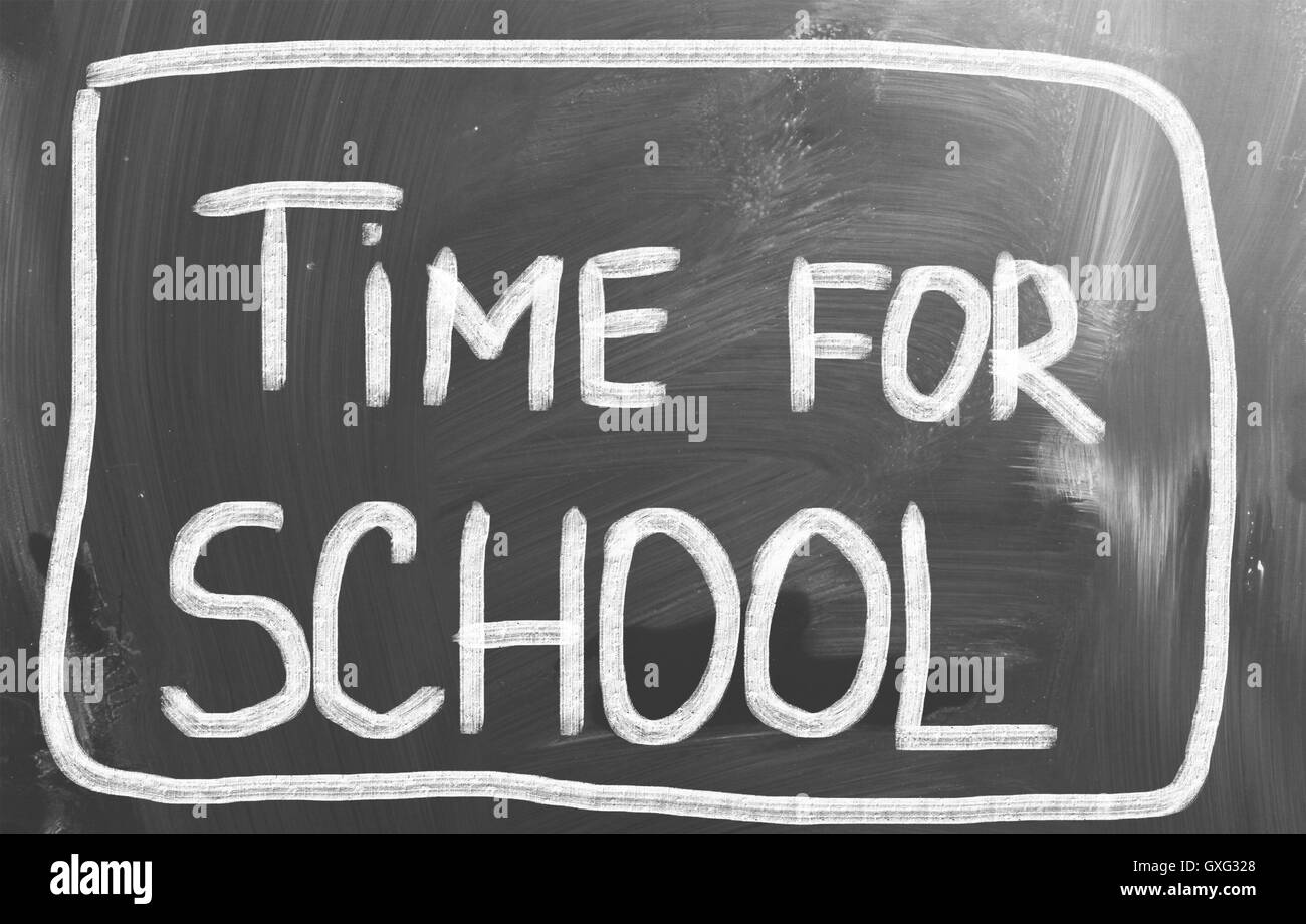 Time For School Concept Stock Photo - Alamy