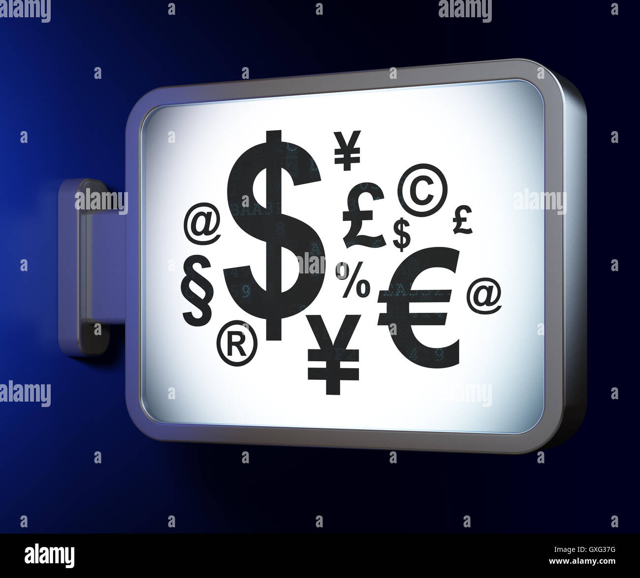 Finance concept: Finance Symbol on billboard background Stock Photo - Alamy