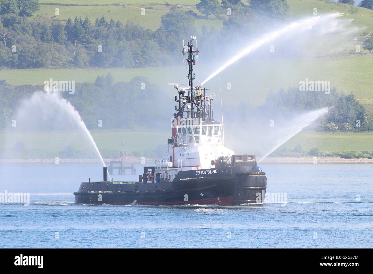 SD Impulse, an Impulse-class tug operated by Serco Marine Services, off Greenock during the ...