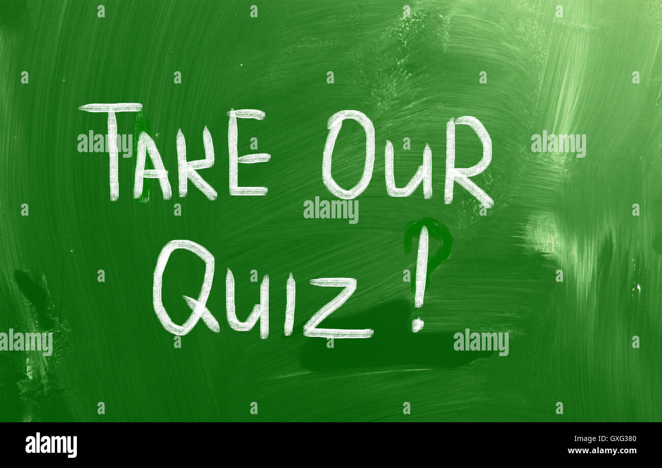 Take Our Quiz Concept Stock Photo - Alamy