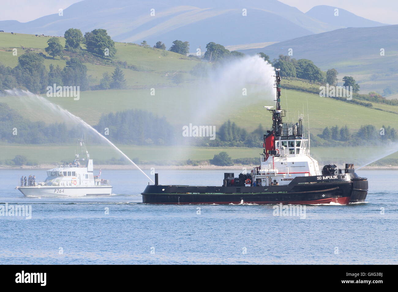 SD Impulse, an Impulse-class tug operated by Serco Marine Services, off Greenock during the ...
