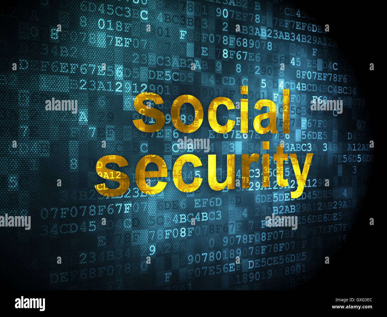 3d social security text hi-res stock photography and images - Alamy