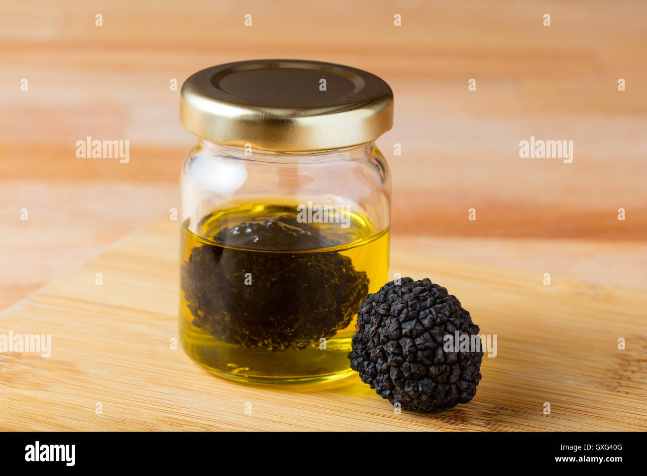 Black Summer Truffle in Jar Stock Photo - Alamy