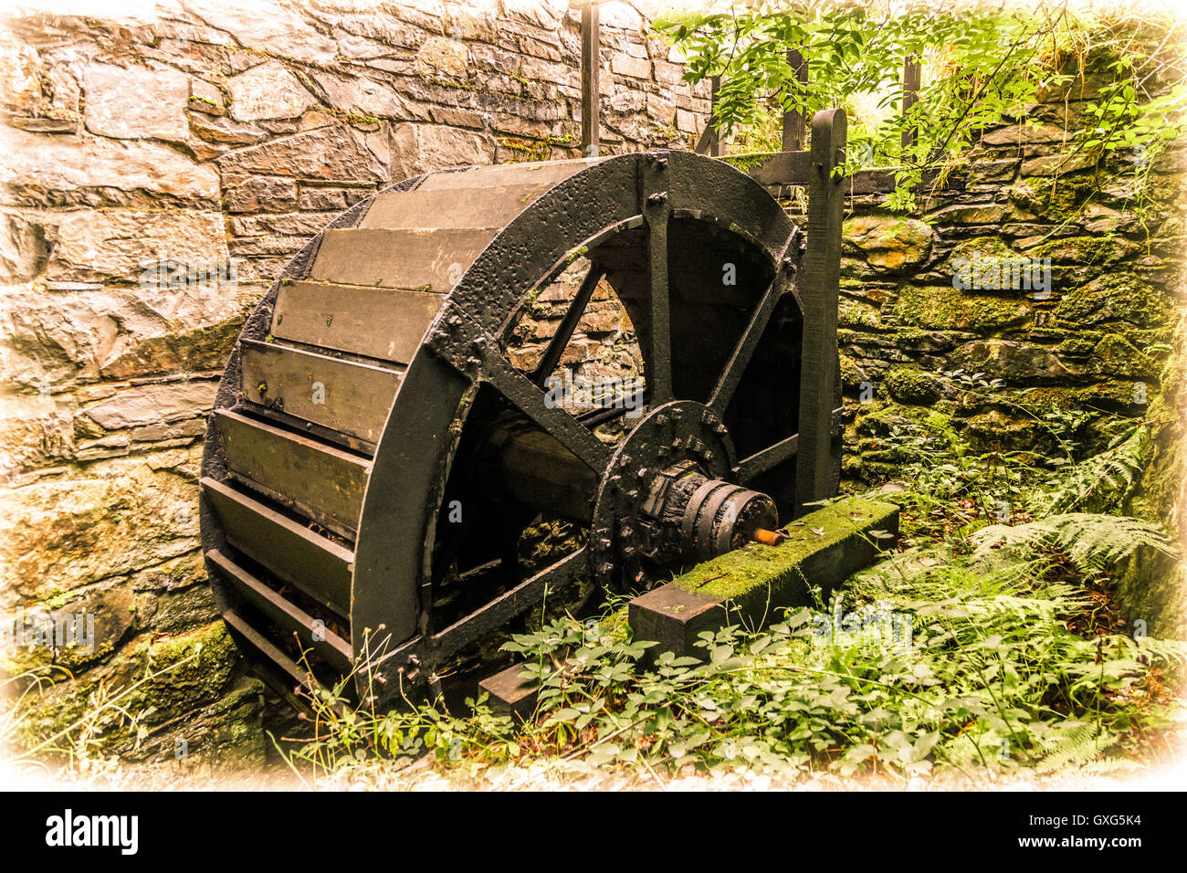 Old Waterwheel at St Fagans Museum, Cardiff, Wales Stock Photo - Alamy