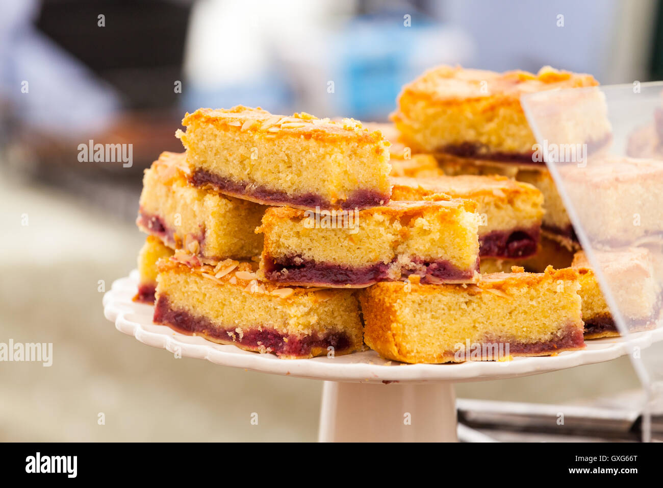 Cakes for sale at a food festival in St Fagans, Cardiff, Wales Stock ...