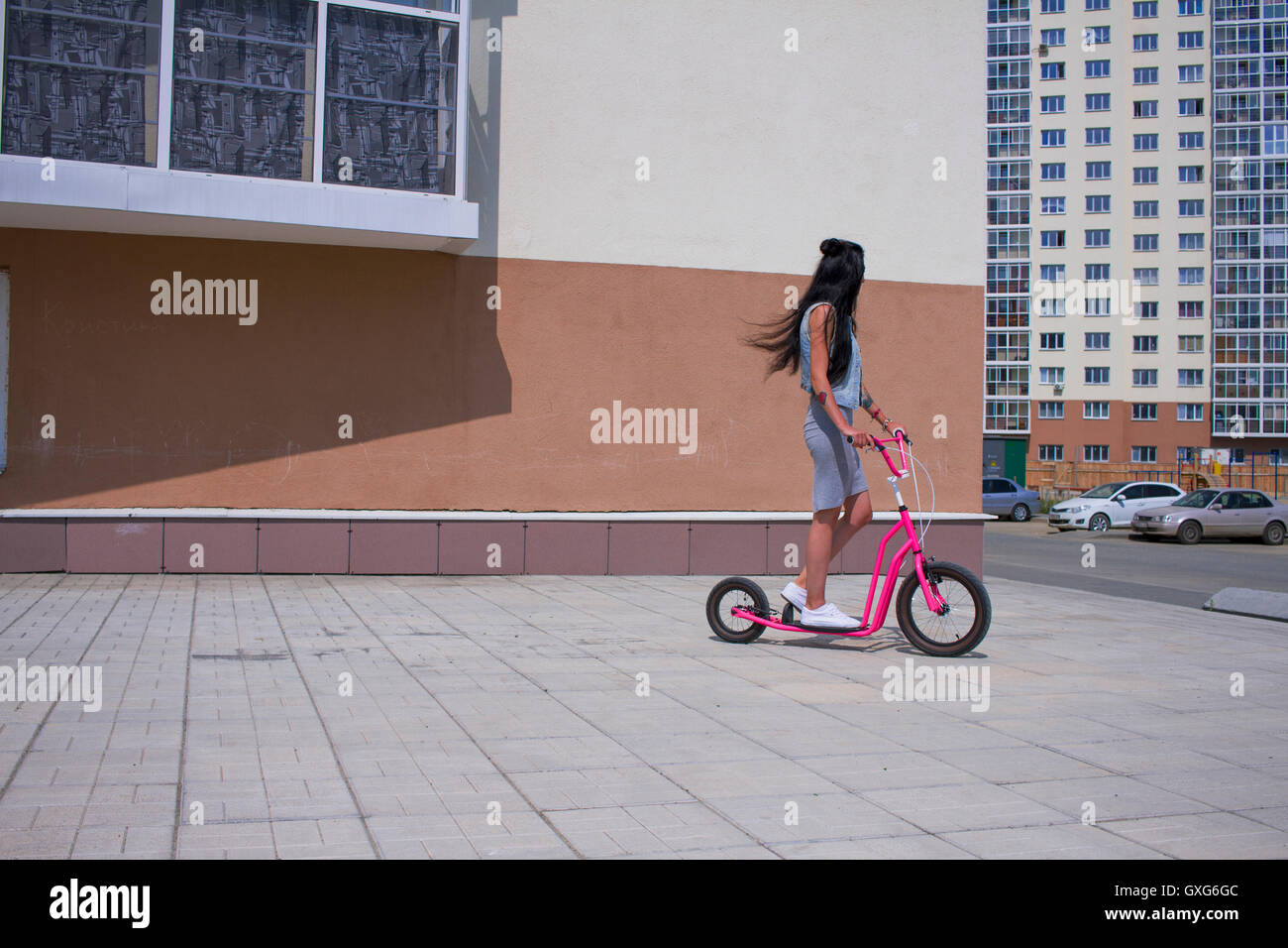 Push scooter hi-res stock photography and images - Alamy