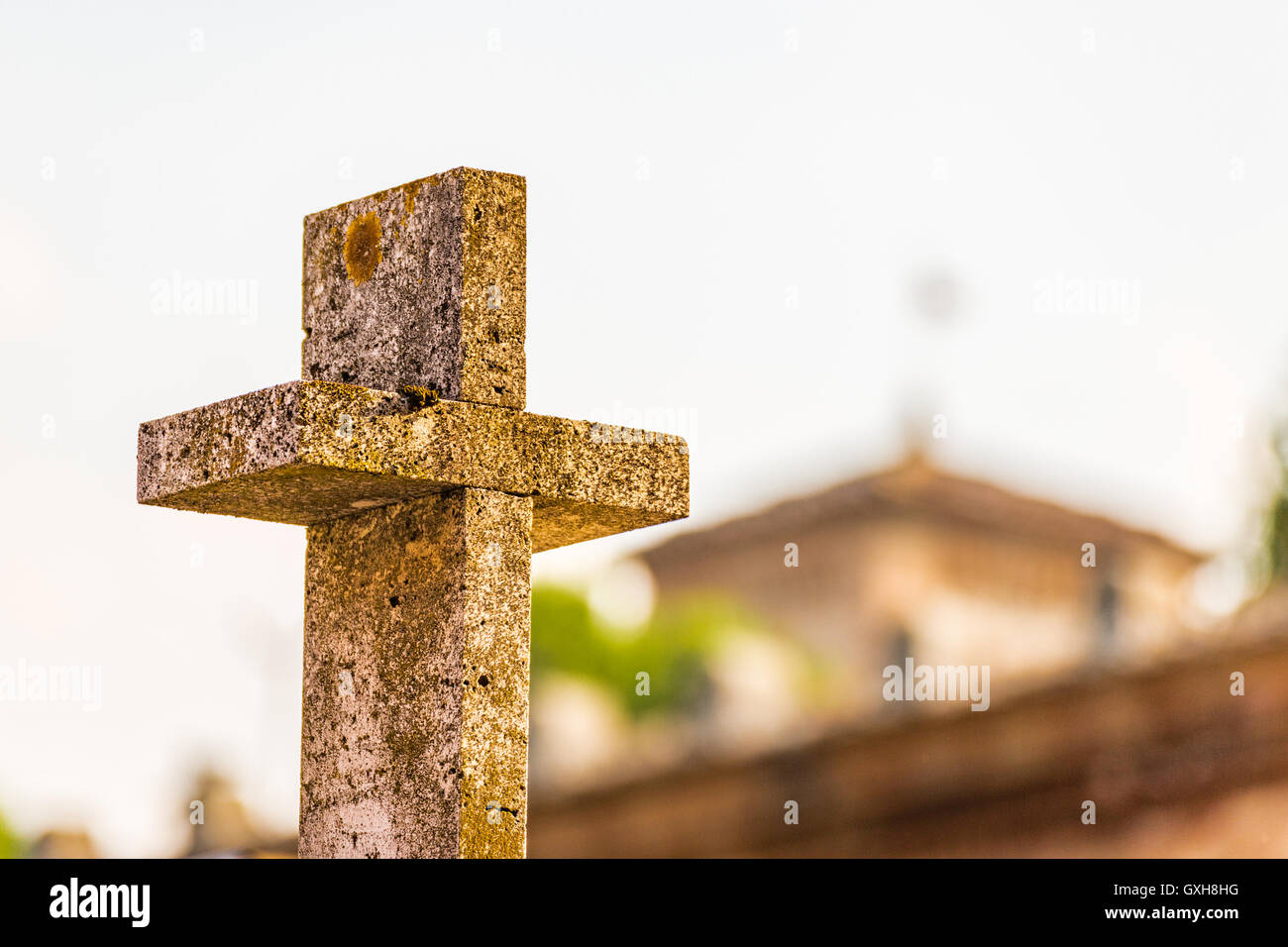 Old Christian marble cross Stock Photo - Alamy