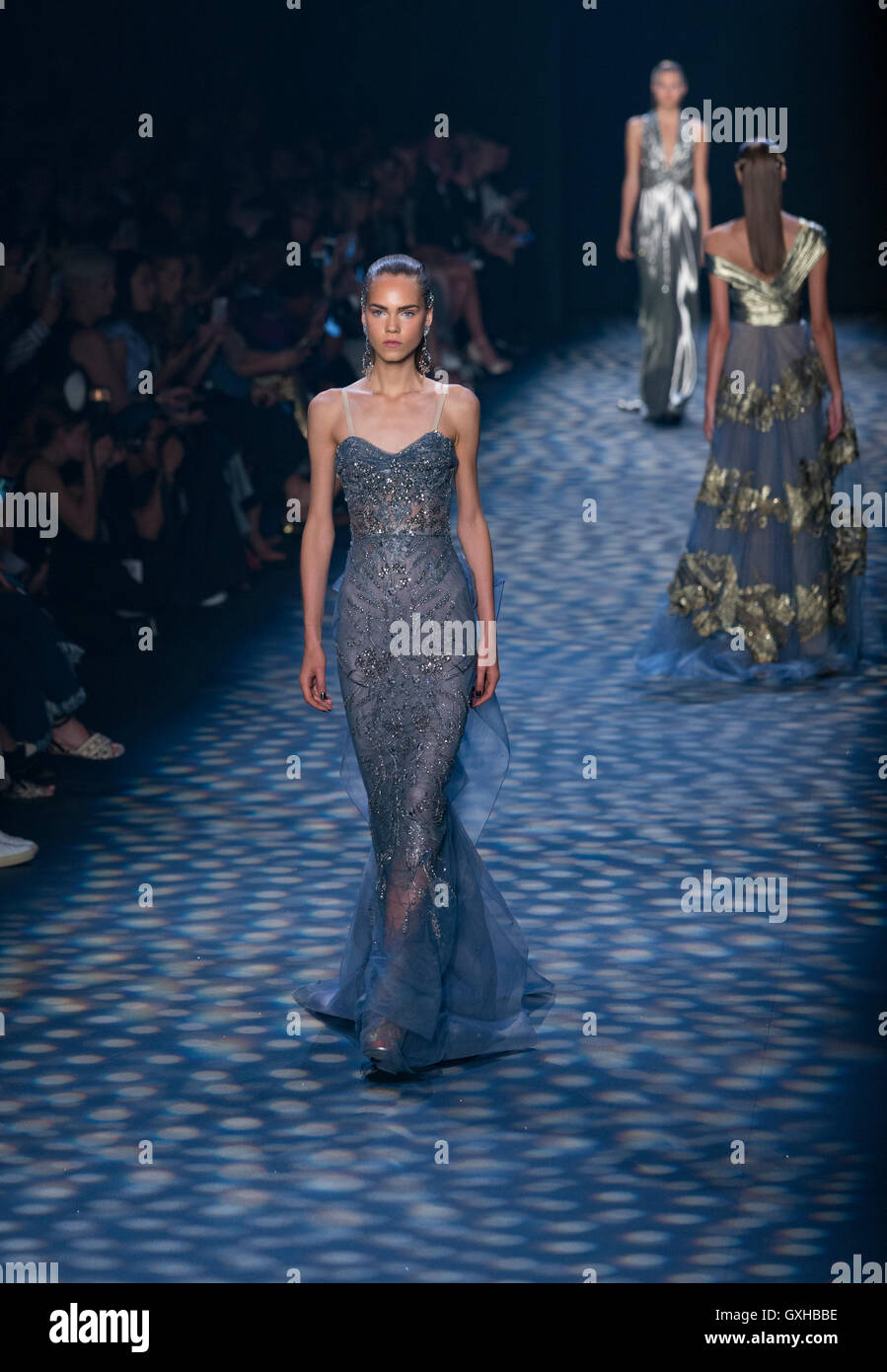 New York, NY USA - September 14, 2016: Model walks runway for Marchesa ...
