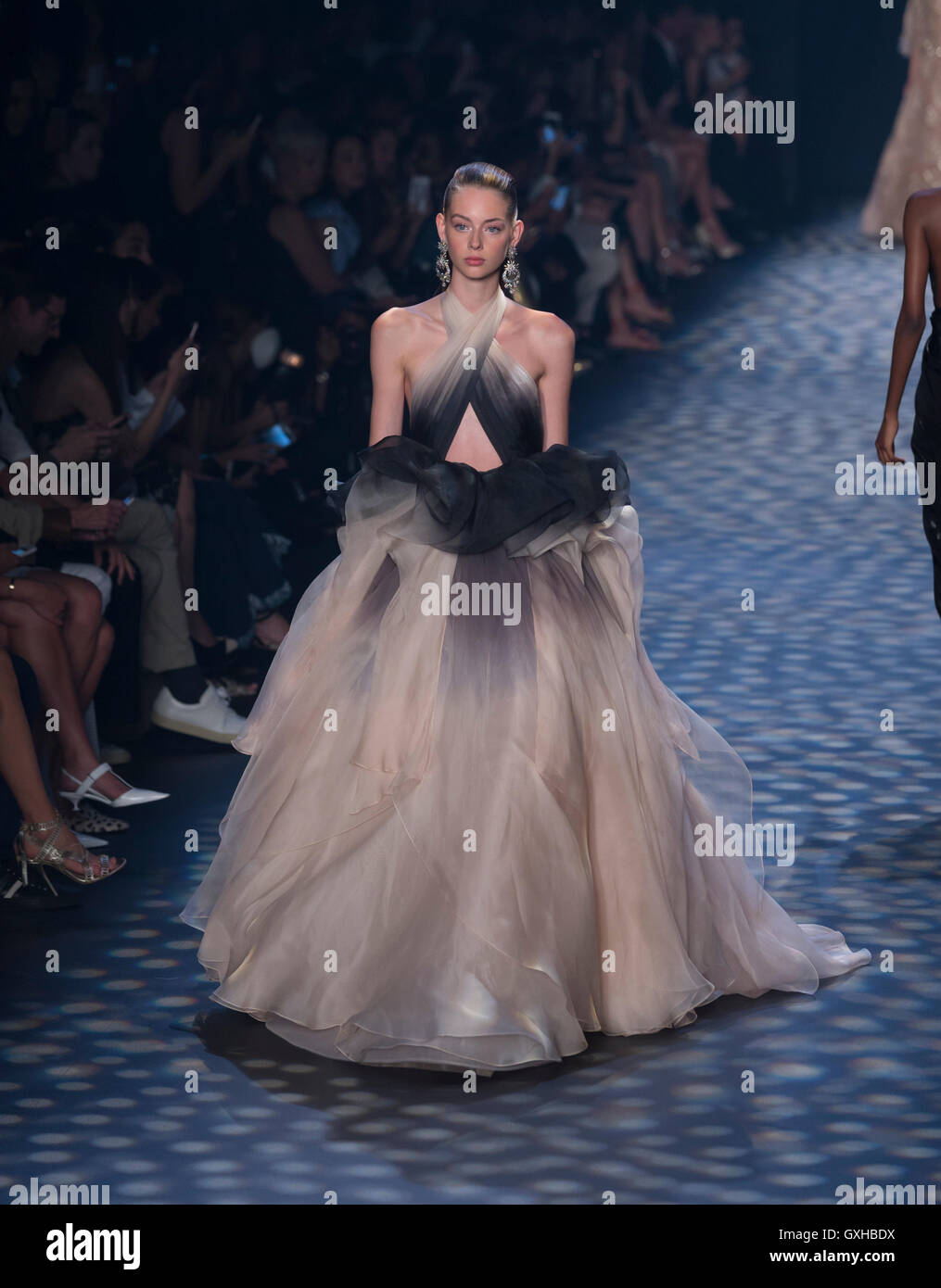 New York, NY USA - September 14, 2016: Model walks runway for Marchesa ...
