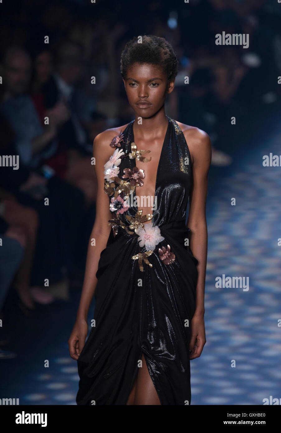 New York, NY USA - September 14, 2016: Model walks runway for Marchesa ...