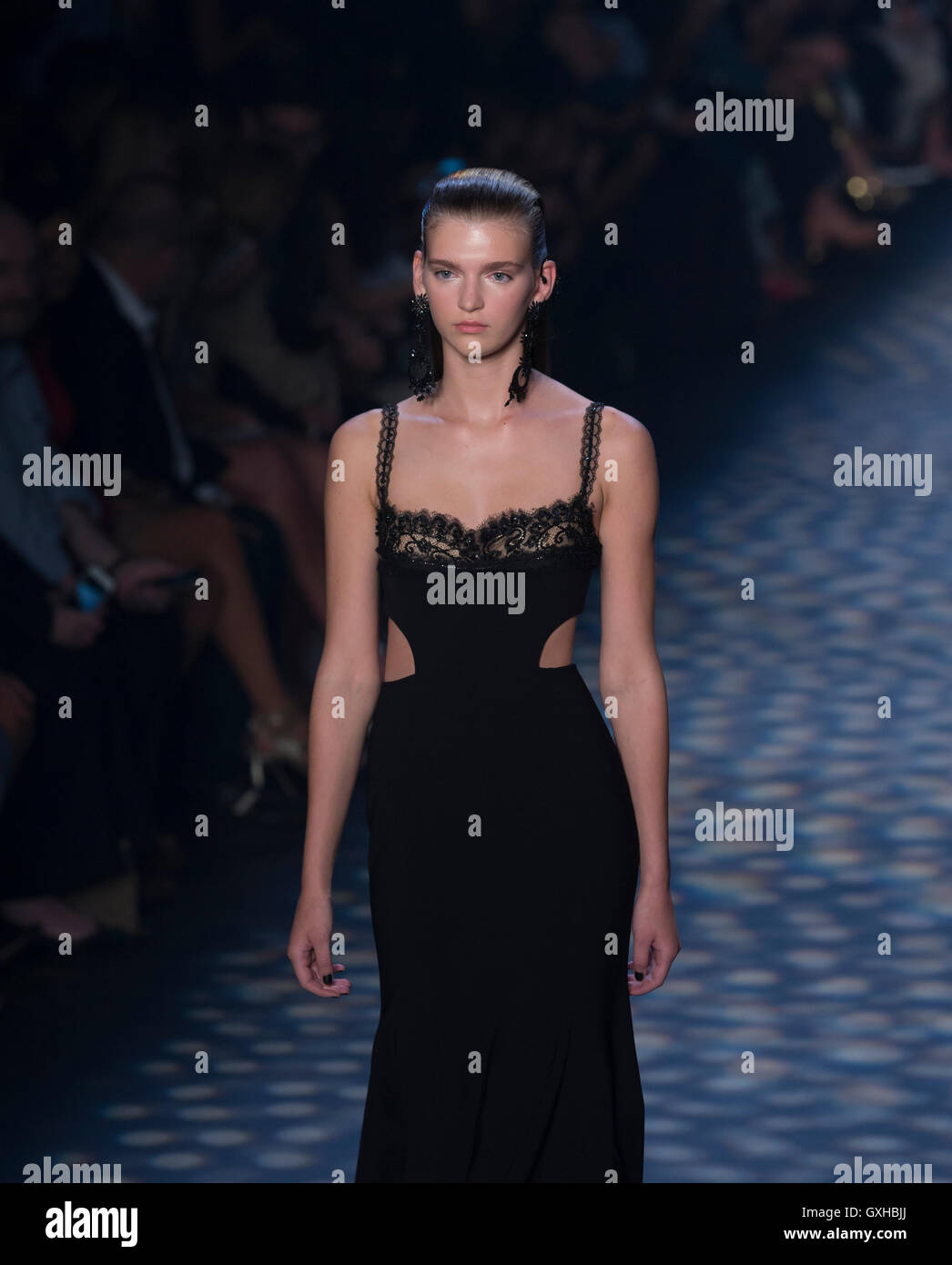 New York, NY USA - September 14, 2016: Model walks runway for Marchesa ...
