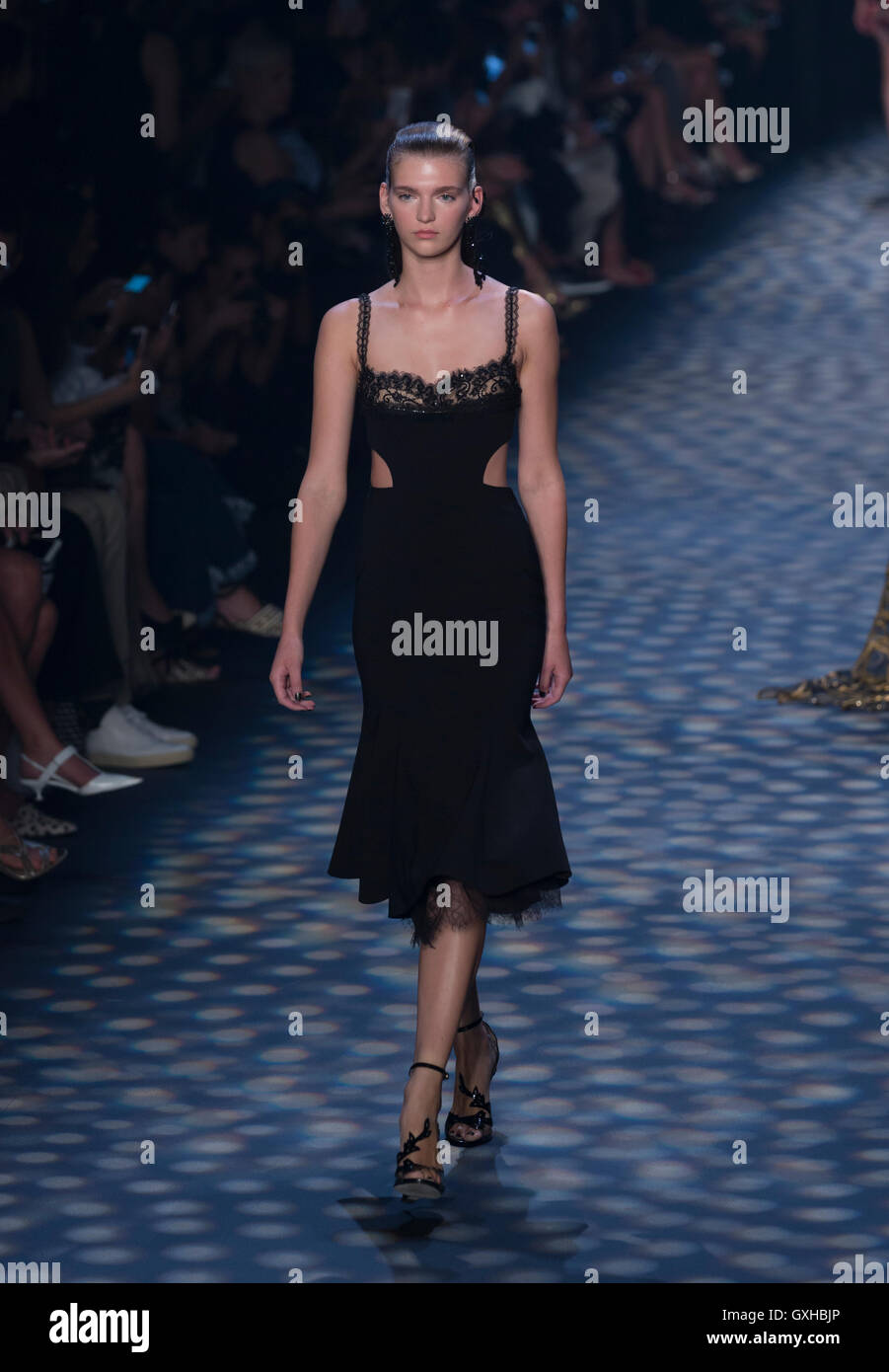 New York, NY USA - September 14, 2016: Model walks runway for Marchesa ...