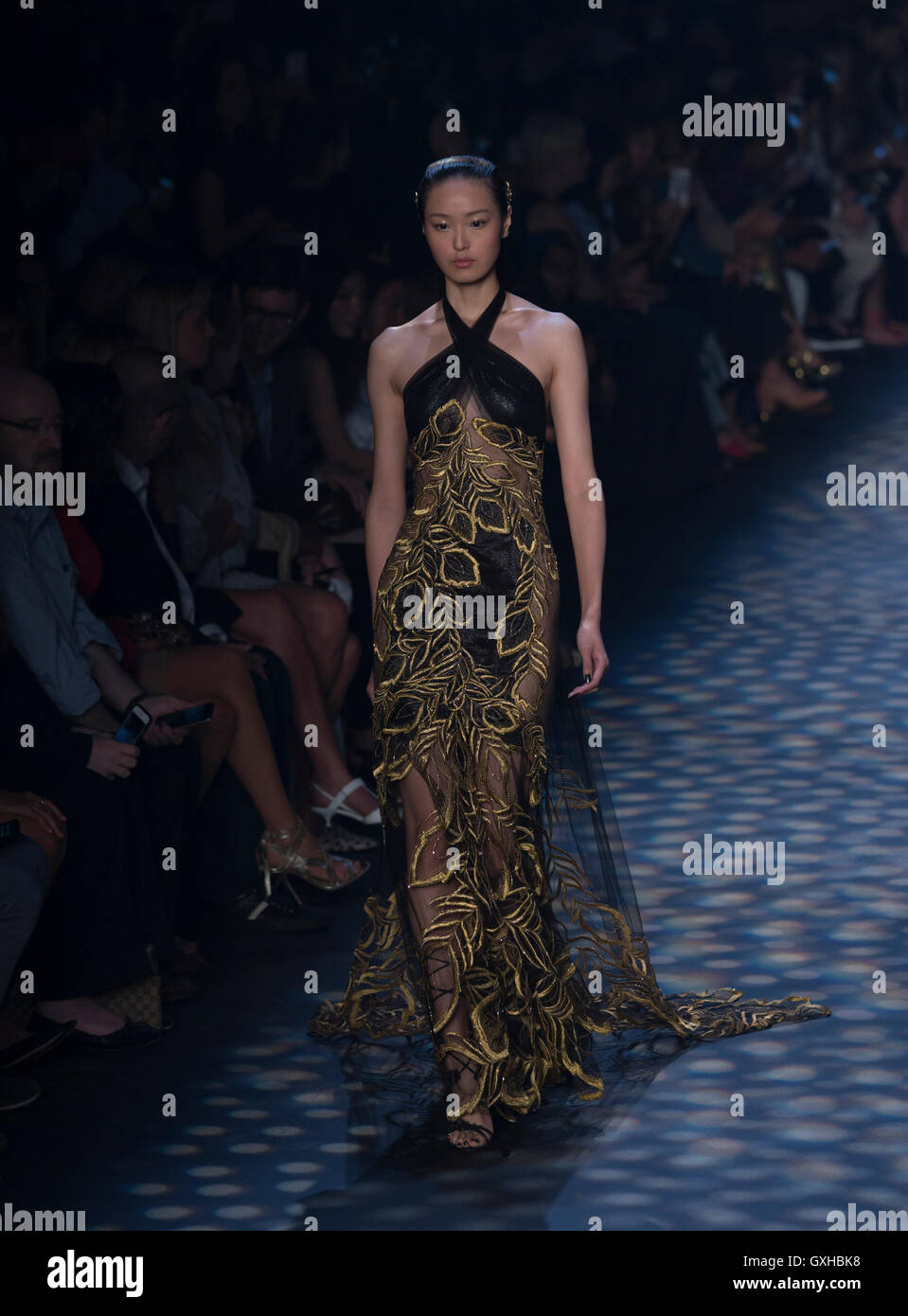 New York, NY USA - September 14, 2016: Model walks runway for Marchesa ...