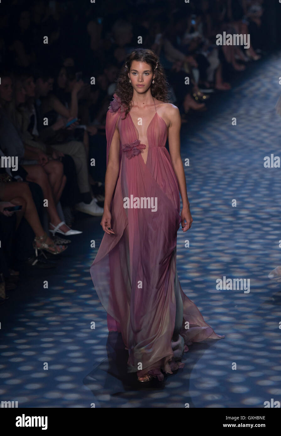 New York, NY USA - September 14, 2016: Model walks runway for Marchesa ...