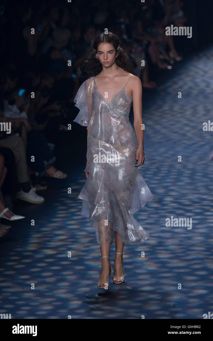New York, NY USA - September 14, 2016: Model walks runway for Marchesa ...