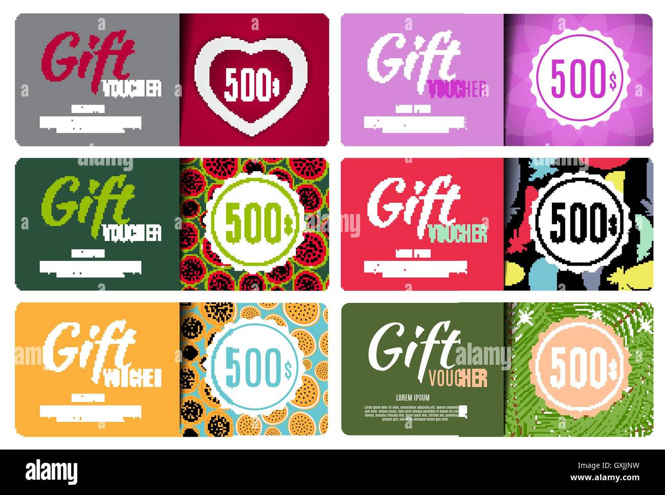 Gift Voucher Template Vector Illustration for Your Business Stock ...