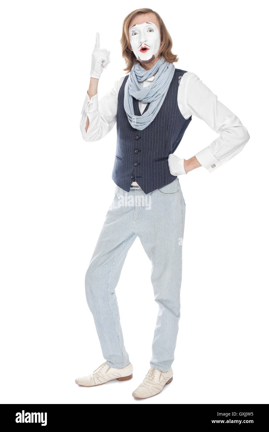 mime actor remembered something Stock Photo - Alamy