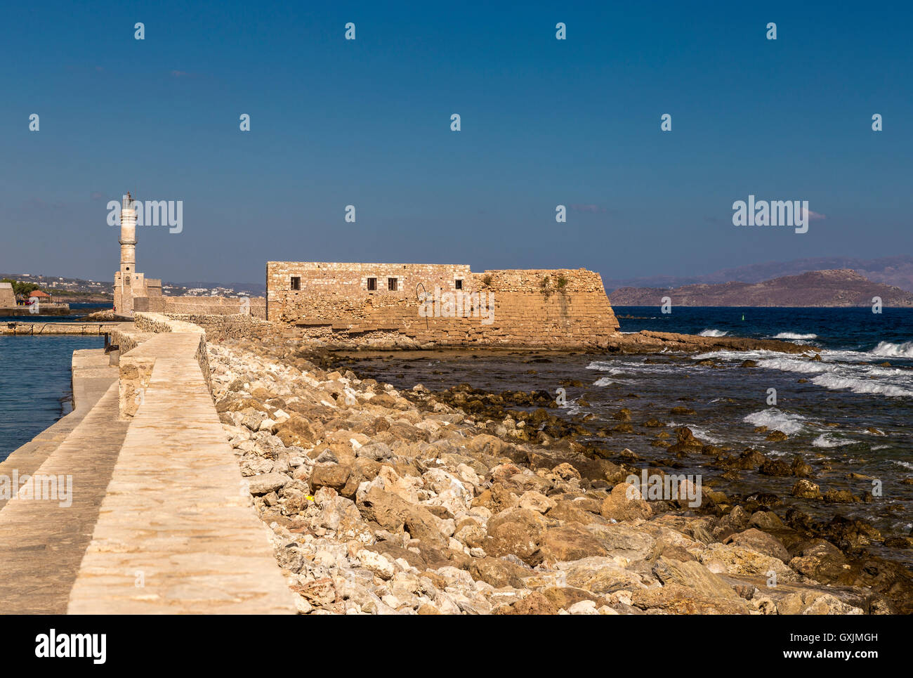Port of Chania, Crete Stock Photo - Alamy
