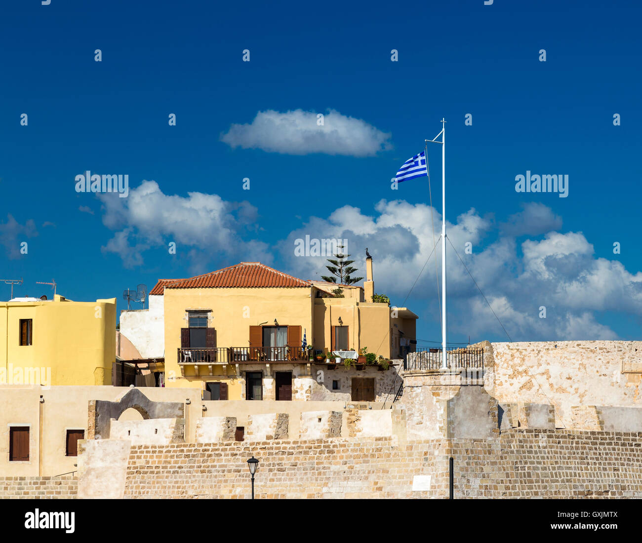 Port of Chania, Crete Stock Photo - Alamy