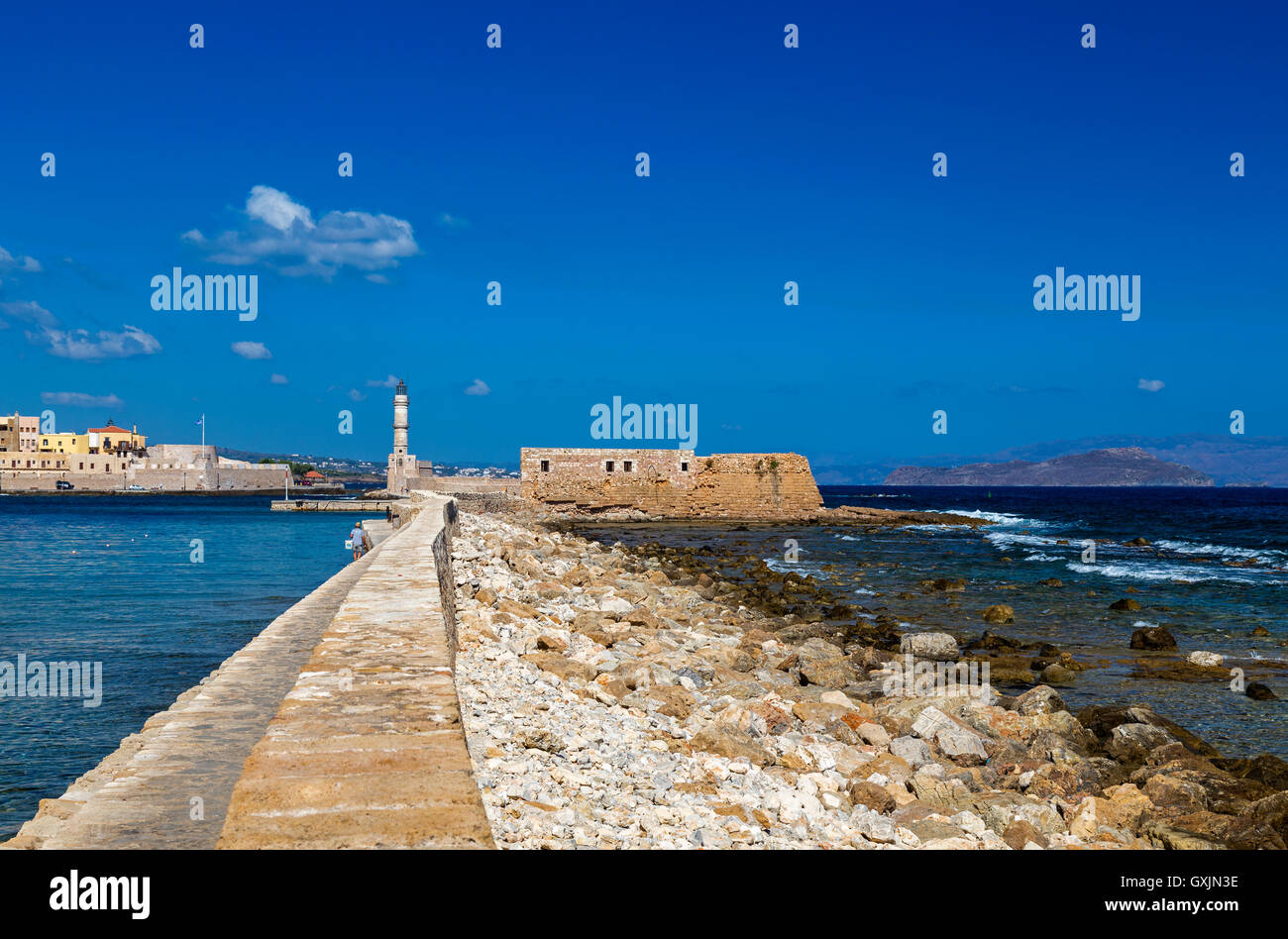 Port of Chania, Crete Stock Photo - Alamy