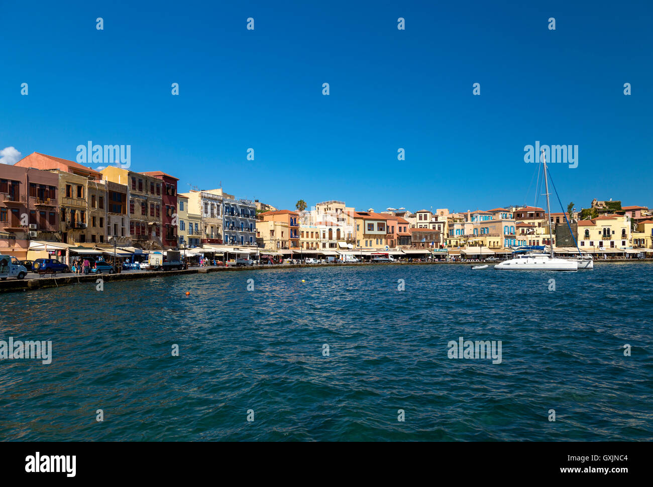 Port of Chania, Crete Stock Photo - Alamy