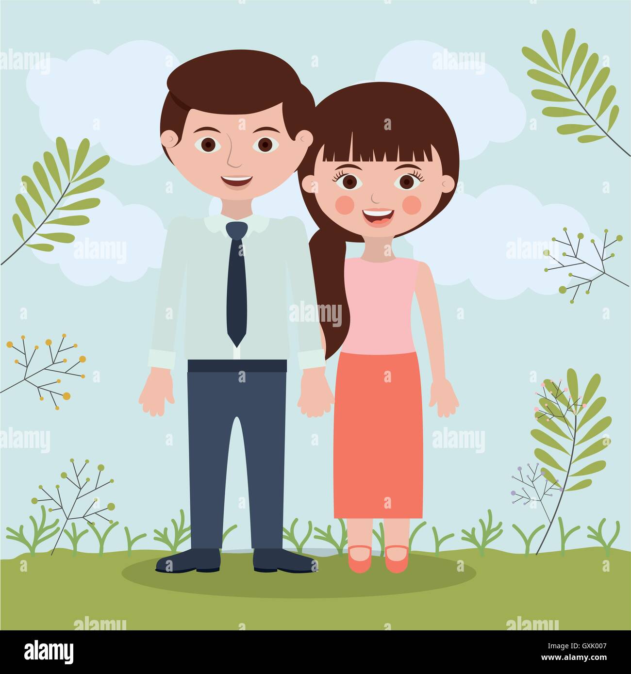 Couple relationship portrait design Stock Vector Image & Art - Alamy