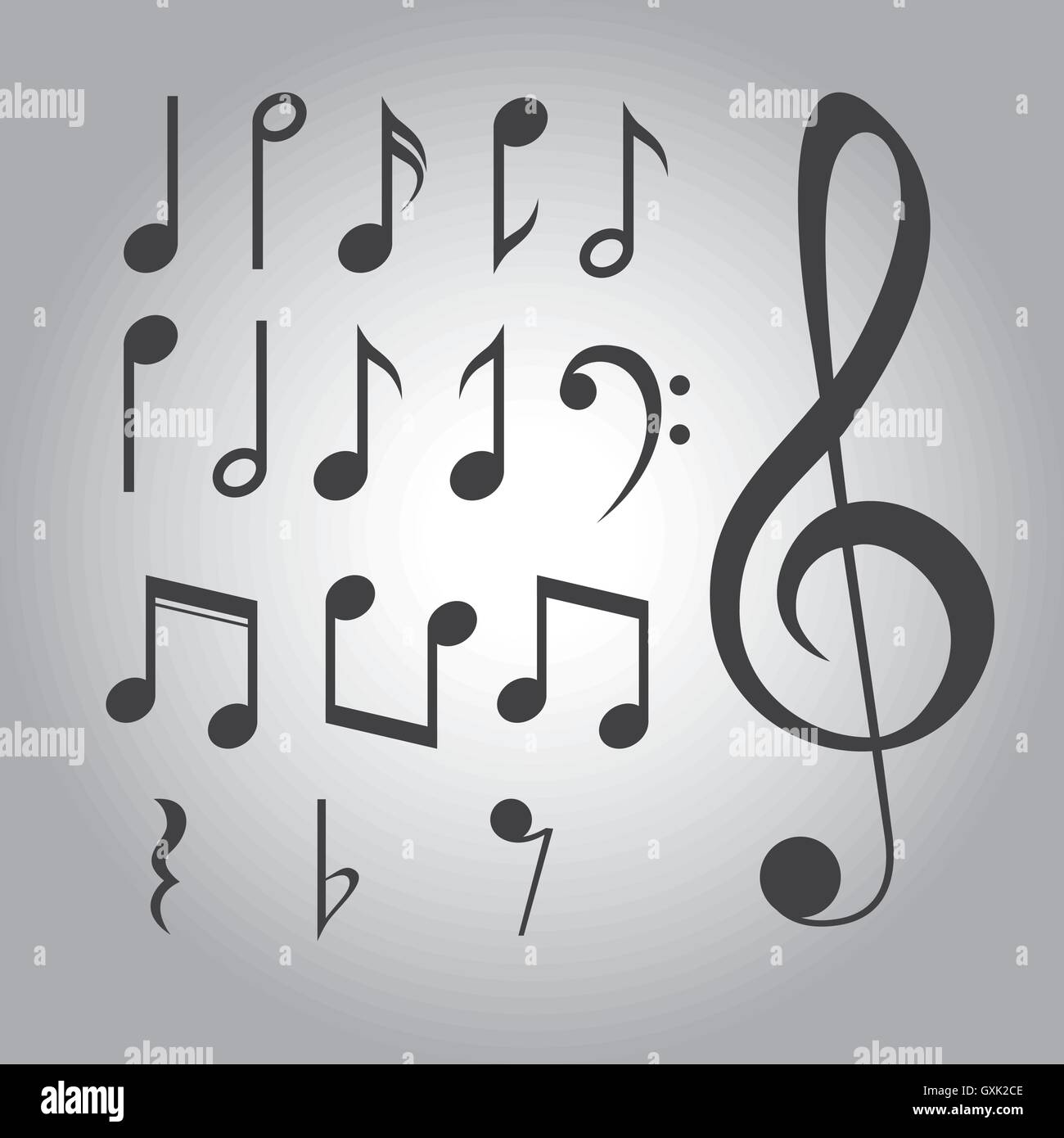Isolated music note design Stock Vector Image & Art - Alamy