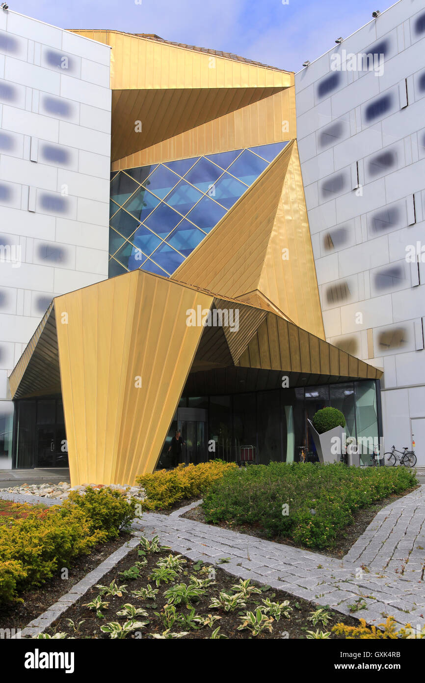 Modern architecture Clarion Hotel building frontage, Trondheim city ...