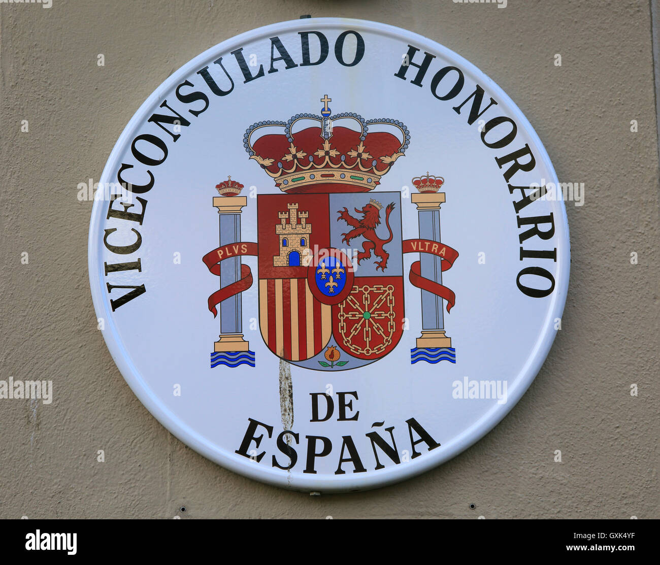 Spanish honorary consul sign hi-res stock photography and images - Alamy