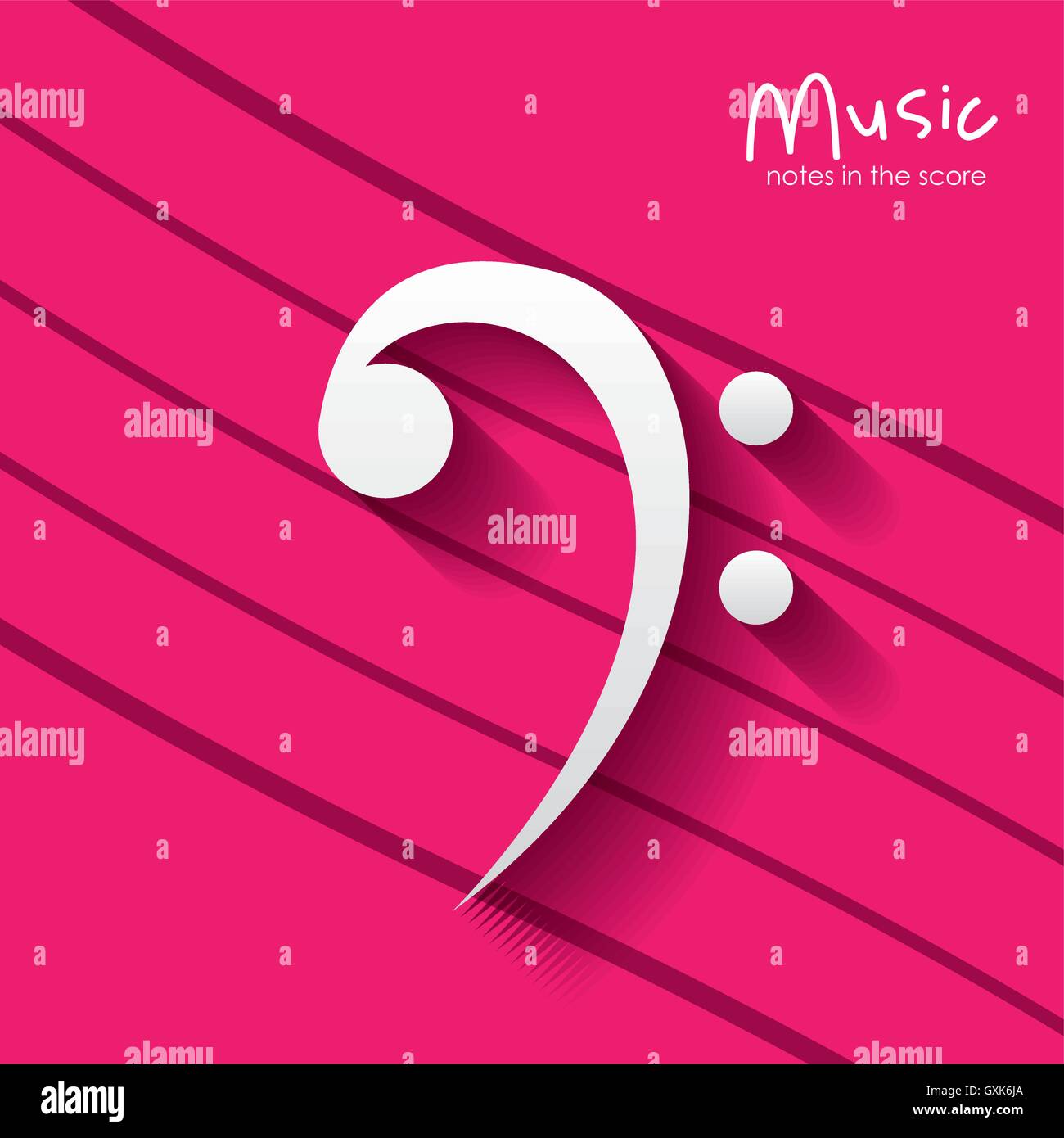 music note over striped background design Stock Vector Image & Art - Alamy