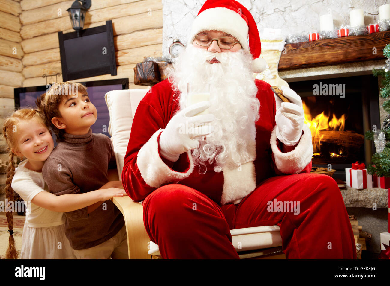 Santa Claus coming to visit Stock Photo - Alamy
