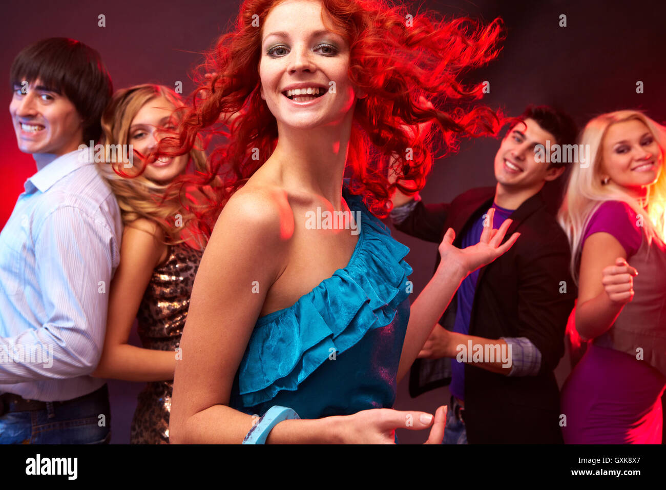 Group people dancing party hi-res stock photography and images - Alamy