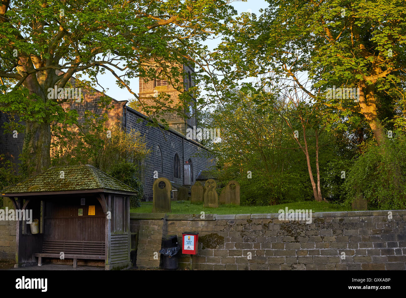 Yorkshire Villages Features with stone walls and typical village ...