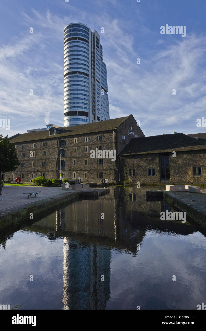 Canal Wharf modern offices Bridgewater Place Stock Photo - Alamy
