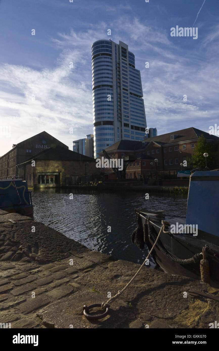Canal Wharf modern offices Bridgewater Place Stock Photo - Alamy