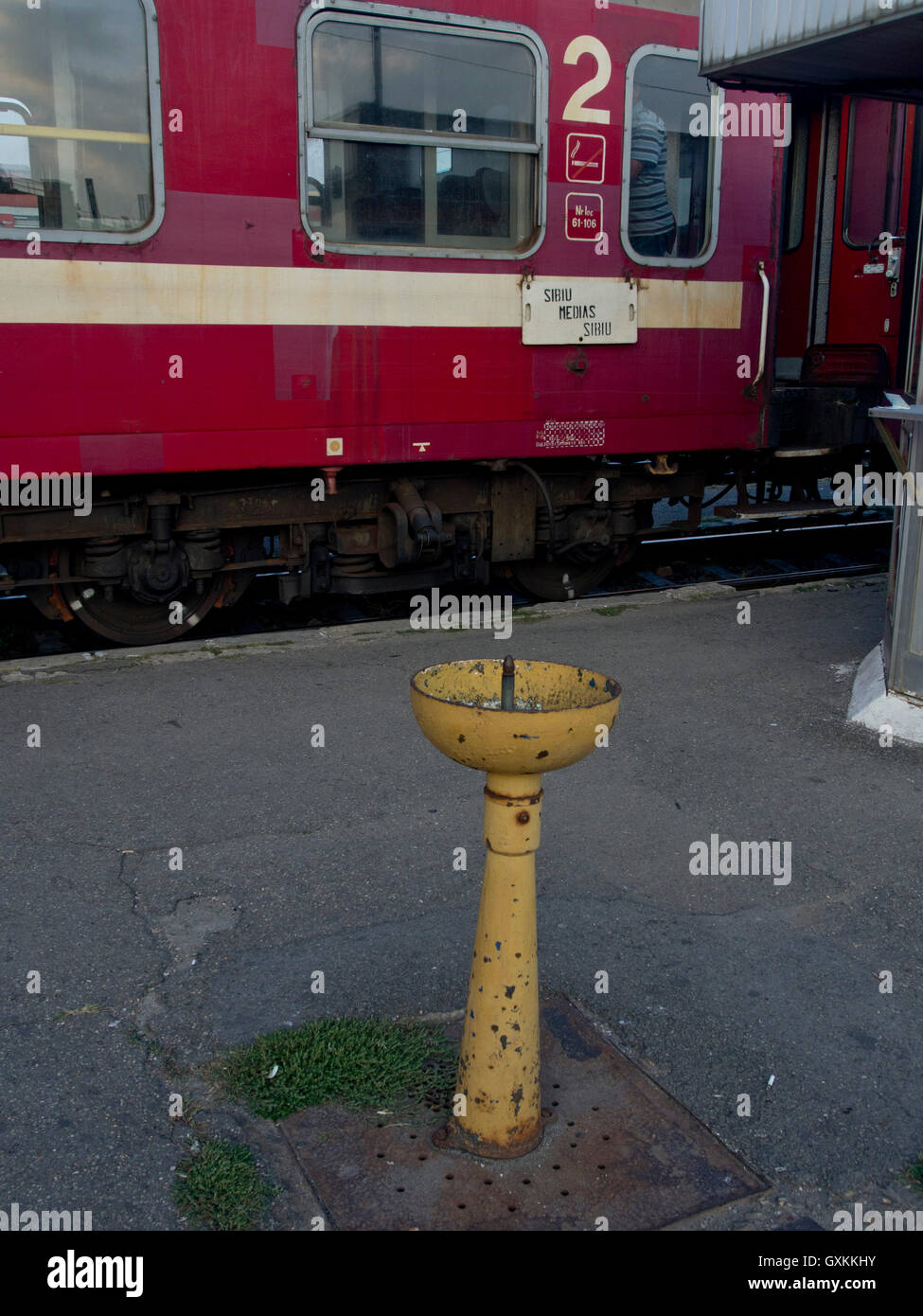 Run down train station under renovation with European Union funding ...