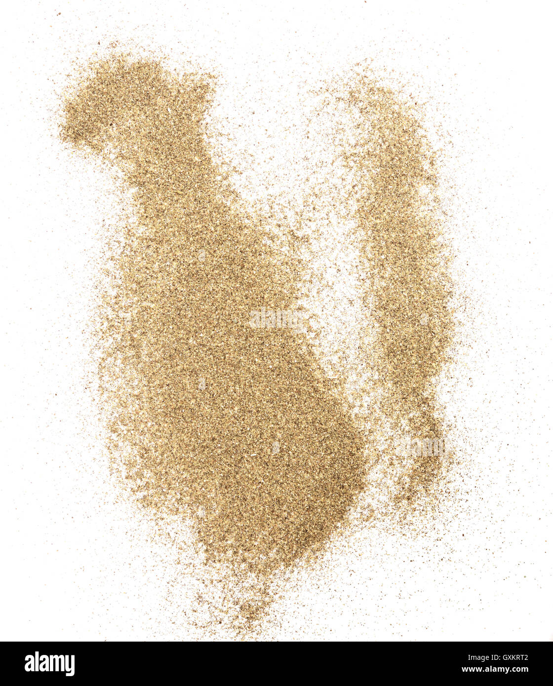 pile of sand isolated on white background Stock Photo - Alamy