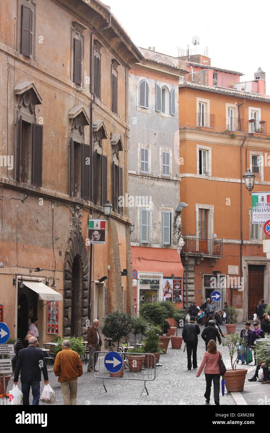 a street in the center of Tivoli, Italy Stock Photo - Alamy