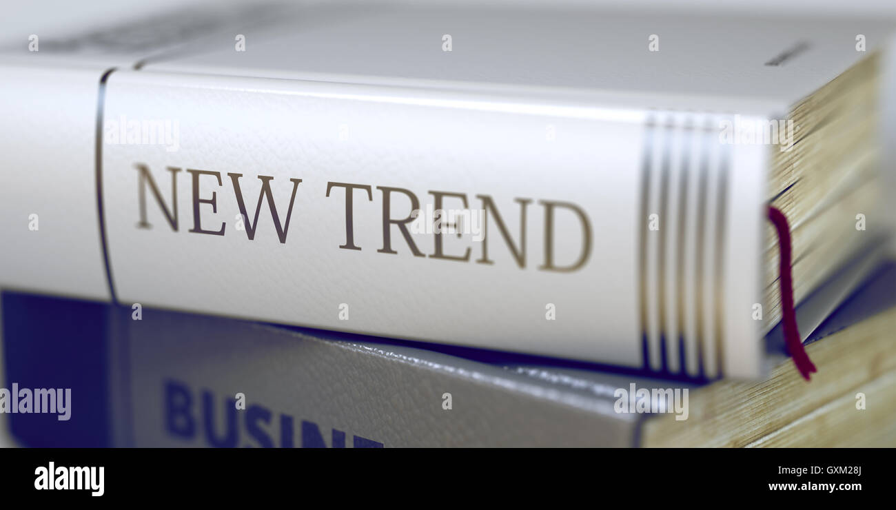 Book Title of New Trend. 3D Illustration Stock Photo - Alamy