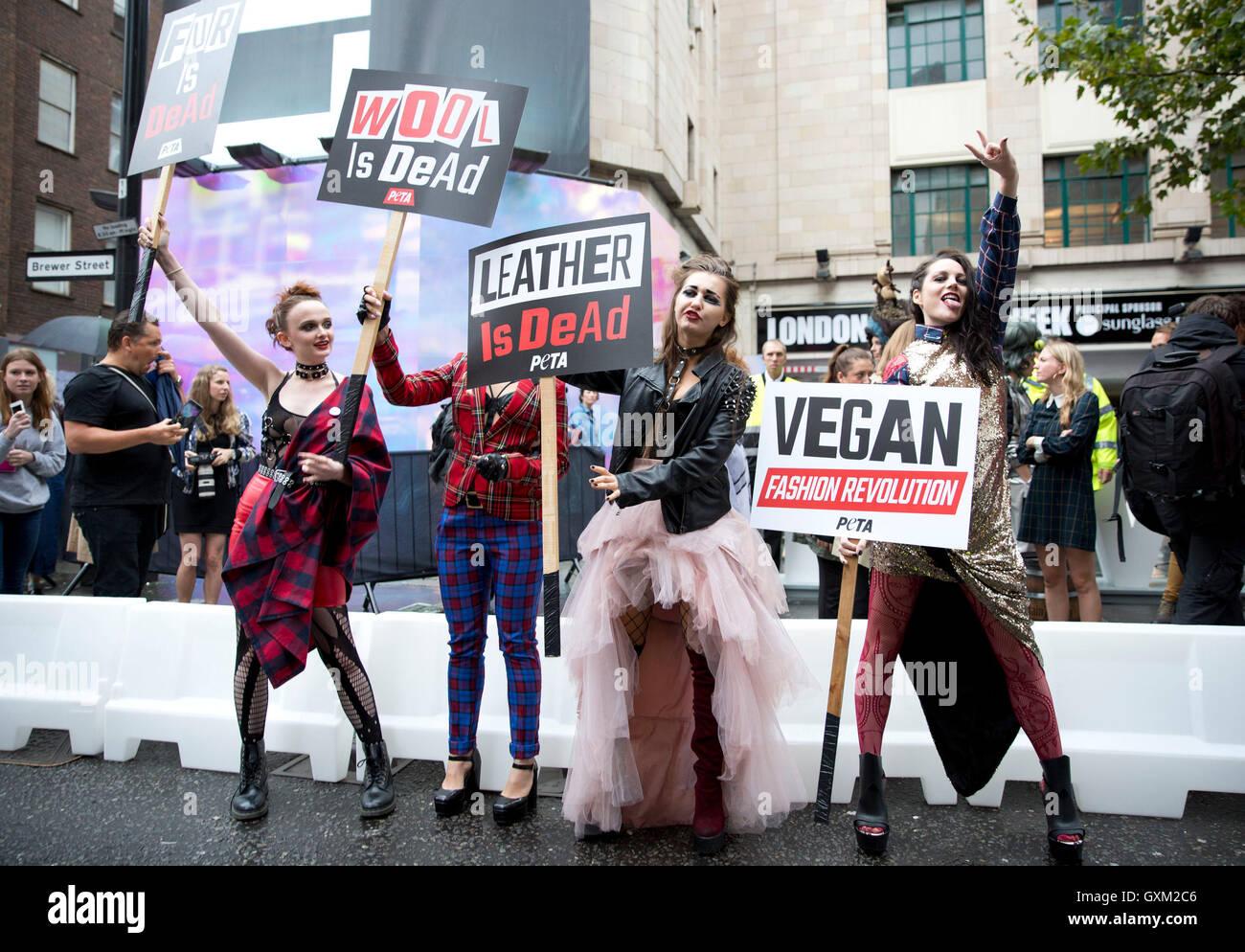 Peta london fashion week protest hi-res stock photography and images ...