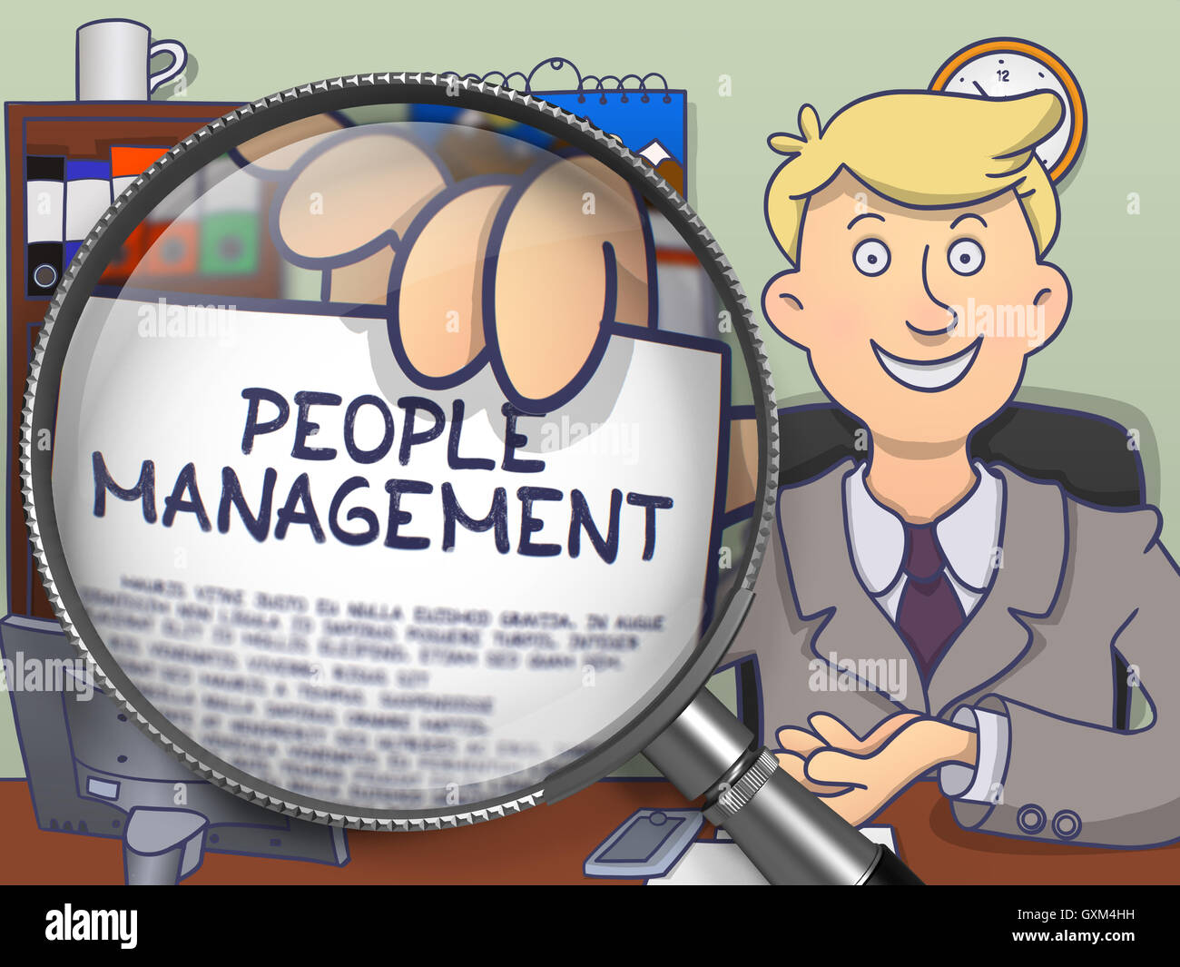 People Management through Lens. Doodle Concept Stock Photo - Alamy