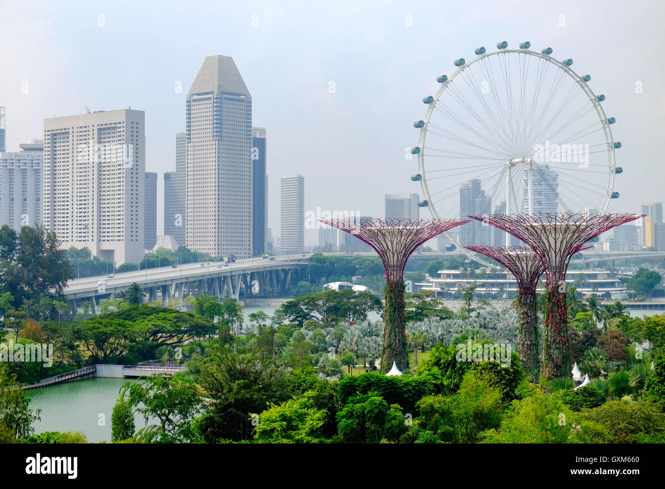 Supergrove trees at Gardens by the bay Singapore Stock Photo - Alamy