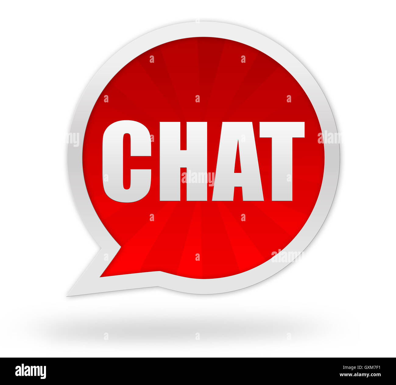 chat badge concept 3d illustration Stock Photo - Alamy