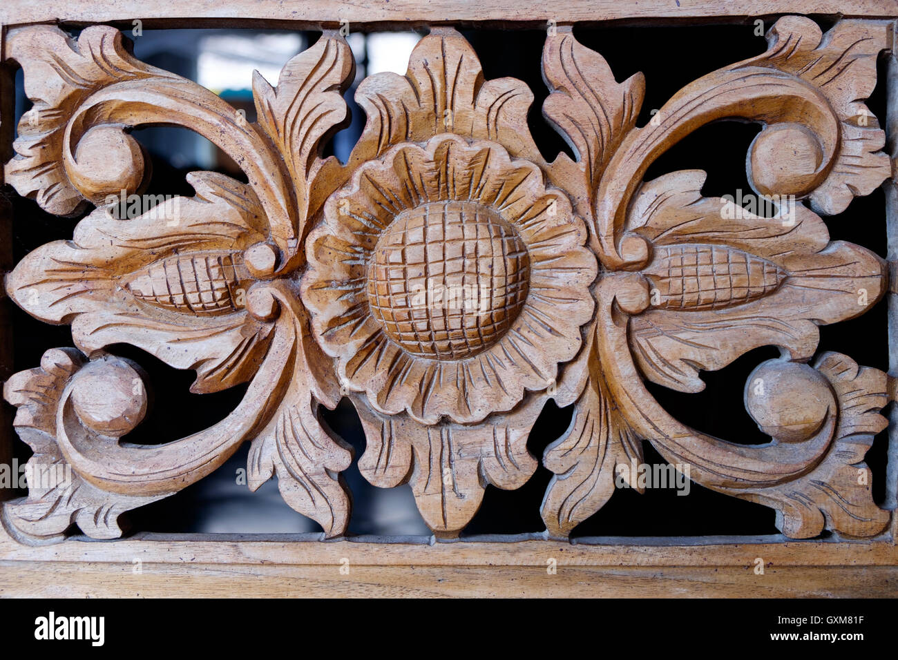 Carved wood in Java, Indonesia Stock Photo - Alamy