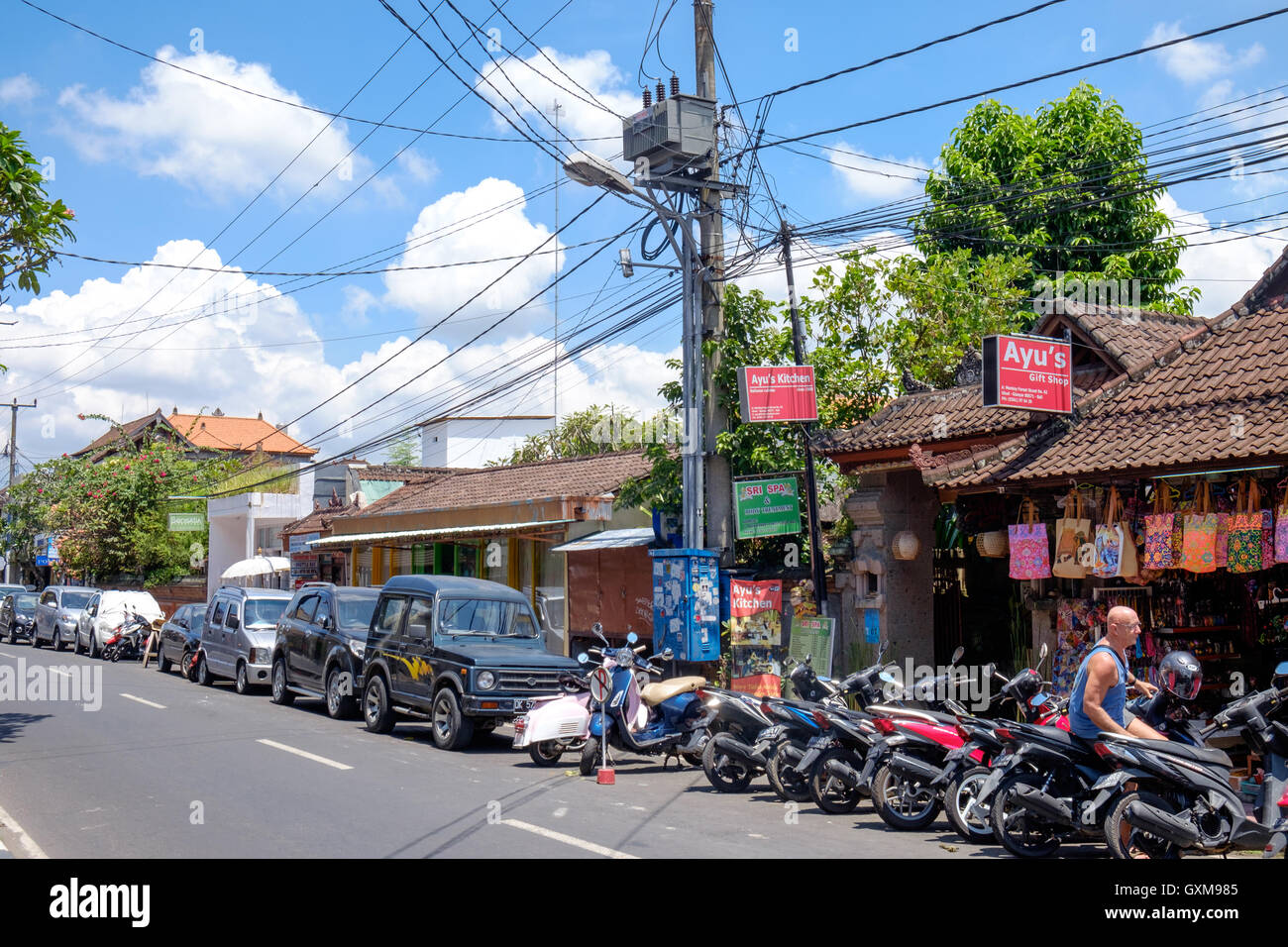 Monkey Forest Road in Ubud Bali Indonesia Stock Photo - Alamy