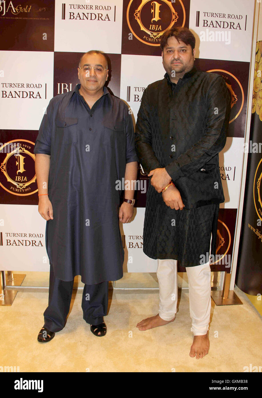 Businessmen Baba Dewan L And Mohit Kamboj During The Launch Of Indias First Customized Gold