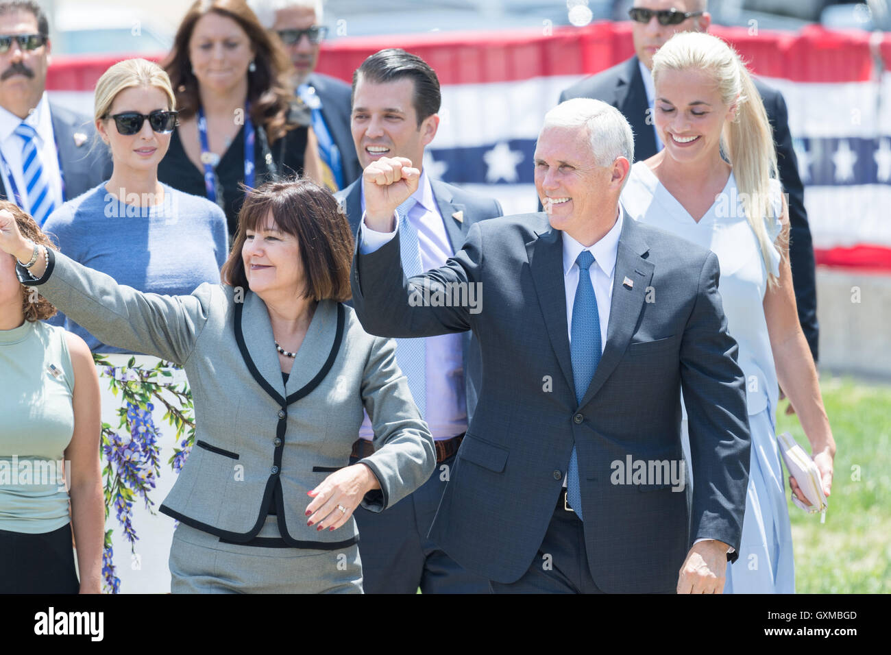 Indiana Governor and GOP Vice Presidential nominee Mike Pence walks ...